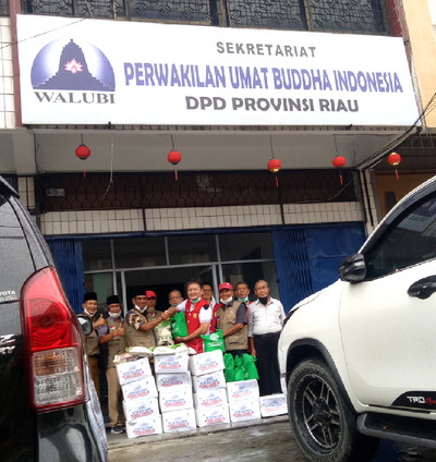 Rombongan PB-GNP Covid-19 Riau Kunjungi Walubi Riau